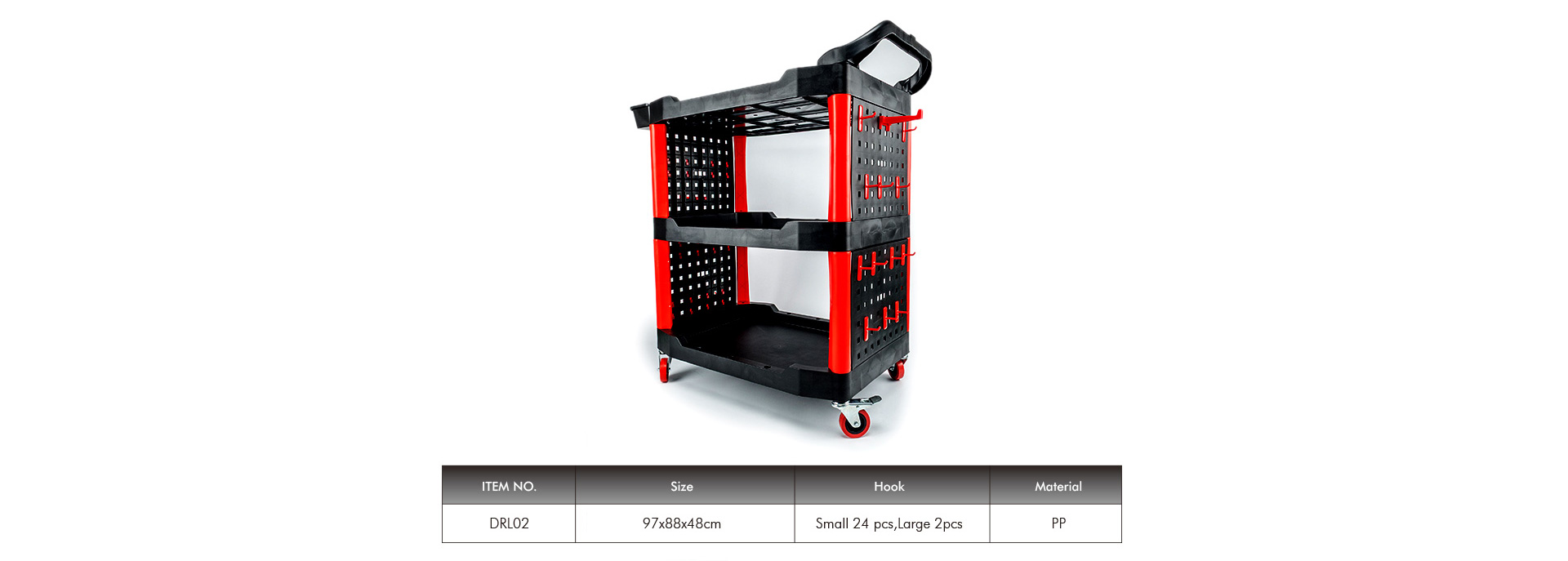 3 – Tier Storage Utility Detailing Rolling Cart – Maxshine